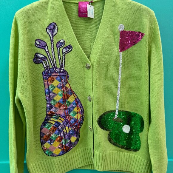 QUEEN OF SPARKLES | Sweaters | Nwt Queen Of Sparkles Queen Of The Green ...